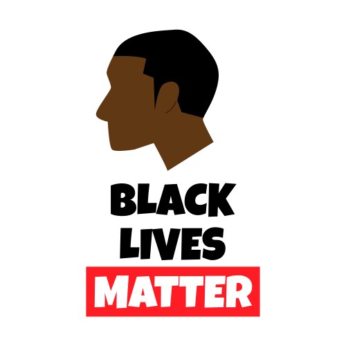 Black lives matter cartoon Royalty Free Vector Image