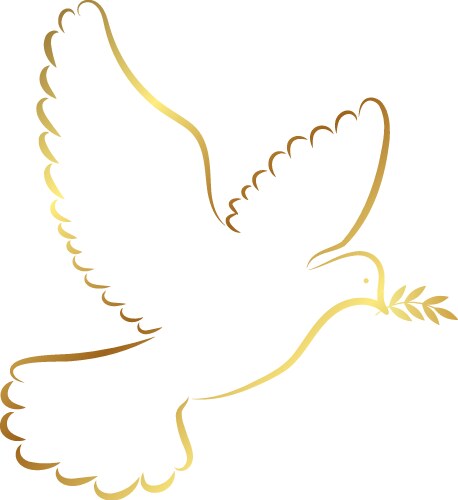 Gold Peace Dove Vector Images (over 290)