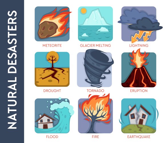 Natural disasters Royalty Free Vector Image - VectorStock
