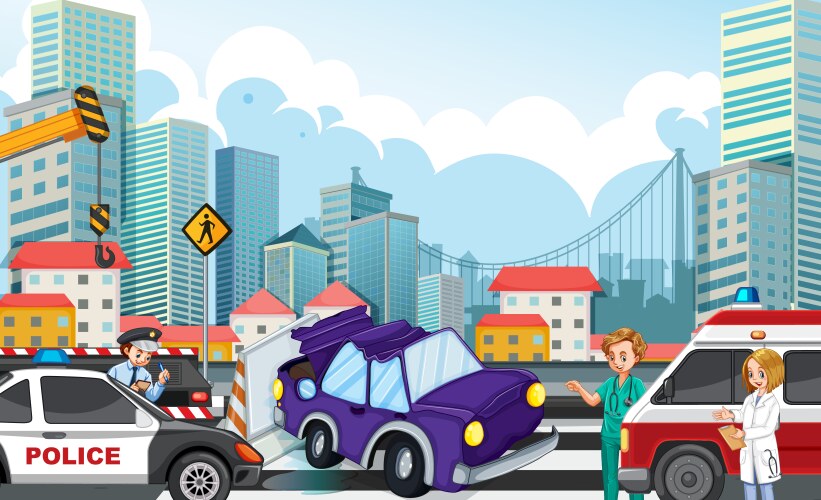 Car Crash Drawing Accident Vector Images (over 680)