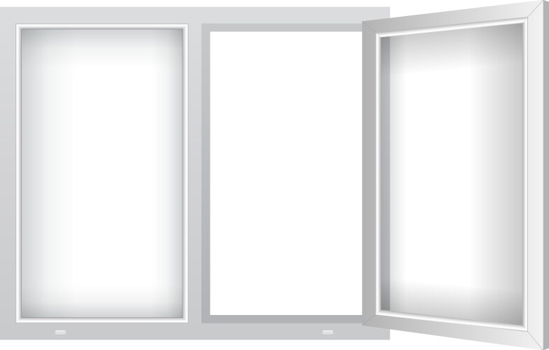 Open window template view Royalty Free Vector Image