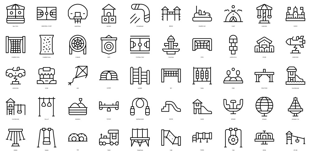 Playground icon set Royalty Free Vector Image - VectorStock