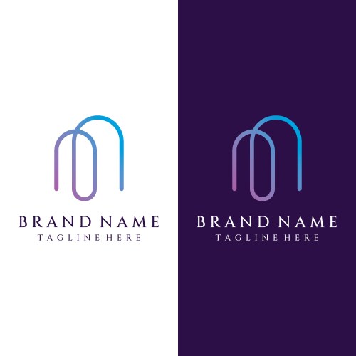 Abstract elements of arch line logo Royalty Free Vector