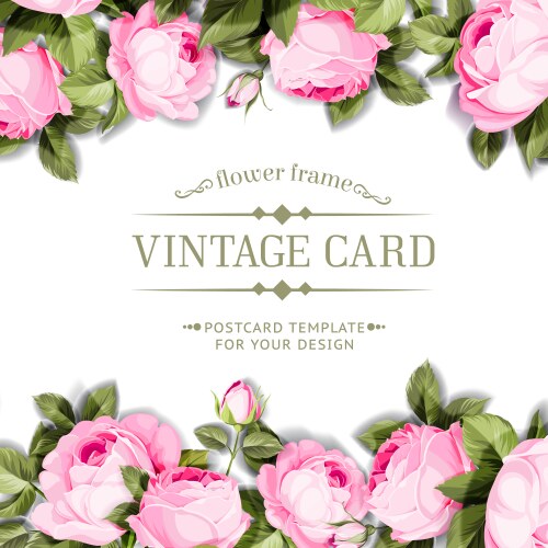 Border template with colorful flowers Royalty Free Vector
