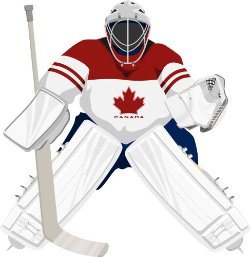 Cartoon Hockey Goalie – Royalty-Free Vector | VectorStock