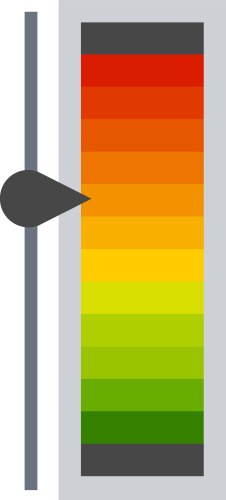 Panel indicator colorful scale gauge level meter Vector Image