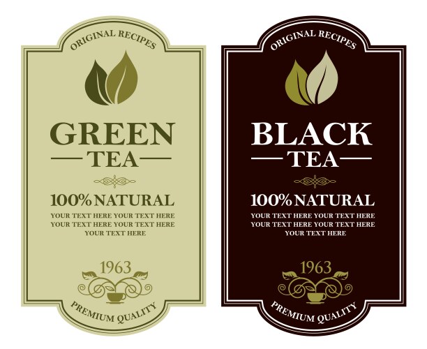 Chamomile herbal tea label Royalty Free Vector Image