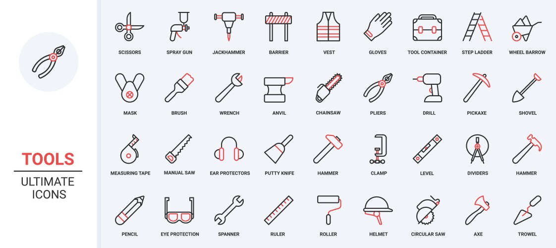 Construction tools symbol Royalty Free Vector Image