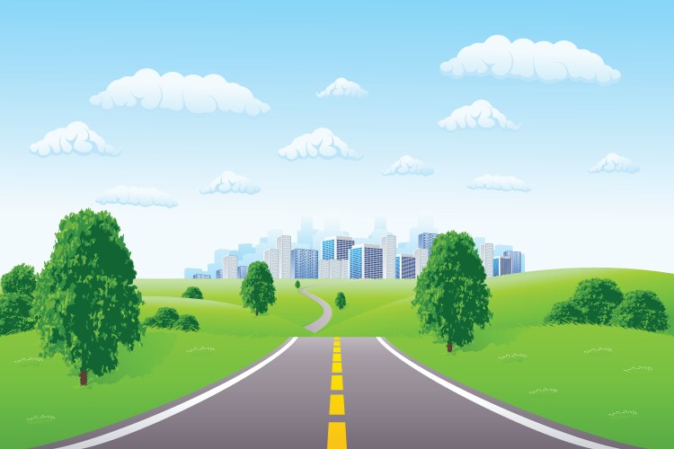 A simple nature landscape Royalty Free Vector Image