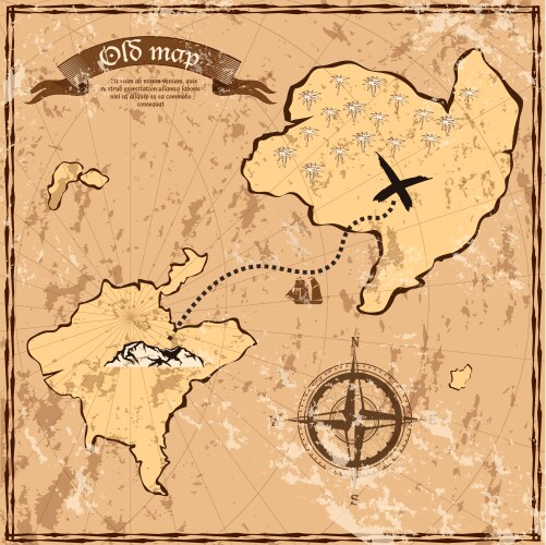 Old map Royalty Free Vector Image - VectorStock