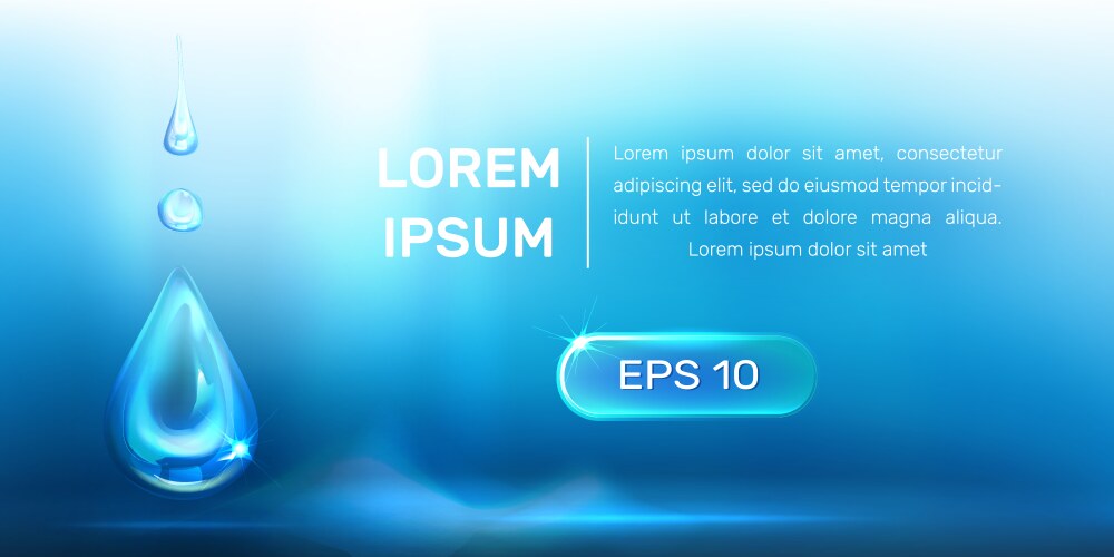 Water bottle advertising realistic 3d background Vector Image