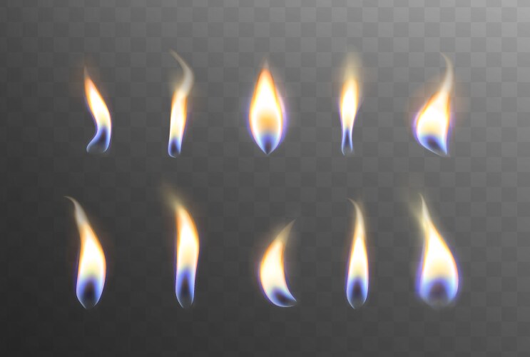 Candle animation frames Royalty Free Vector Image