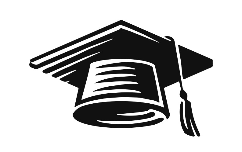 Graduation Cap Black and White Vector Images (over 31,000)