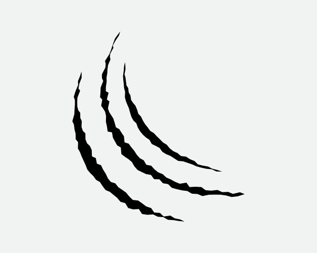 Claws scratches animal monster mark design Vector Image