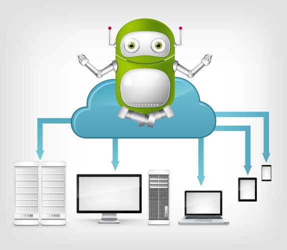 Cartoon network engineer Royalty Free Vector Image