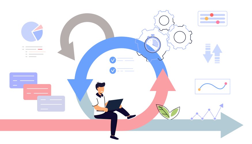 Agile development software methodology concept Vector Image Agile development software methodology concept Vector Image