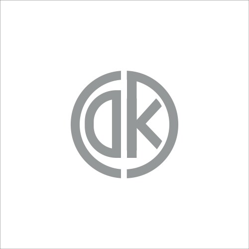Dk abstract letter logo Royalty Free Vector Image