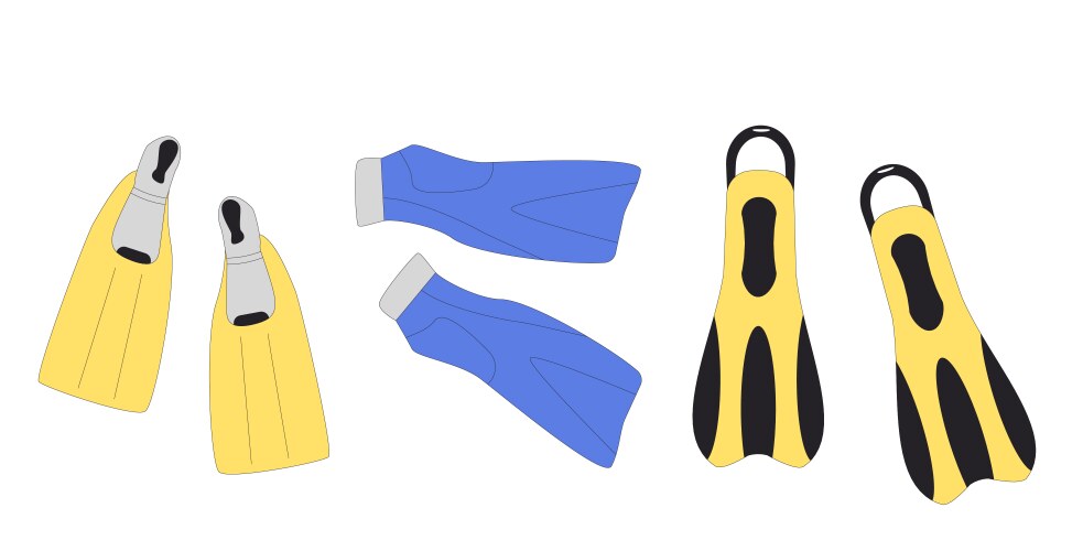 Flipper isolated on white background pair Vector Image