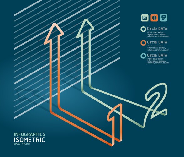 Infographic arrow diagram chart Royalty Free Vector Image
