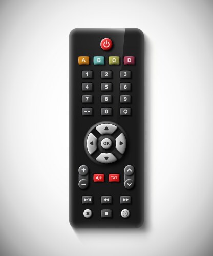 Tv remote control icons set on white background Vector Image