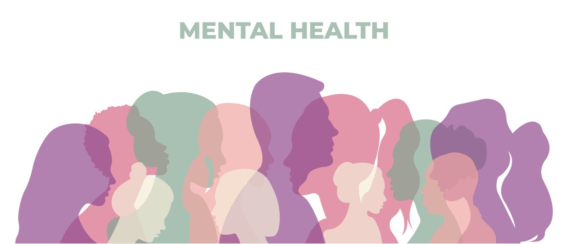 Banner about mental health13 Royalty Free Vector Image