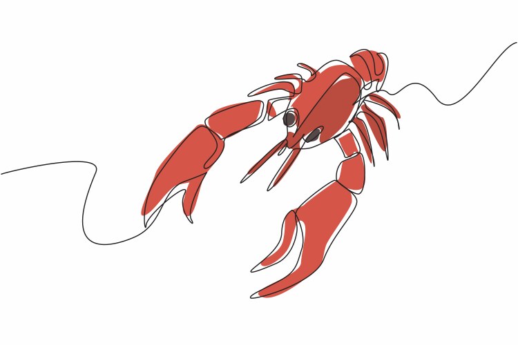 Cute crawfish cartoon Royalty Free Vector Image