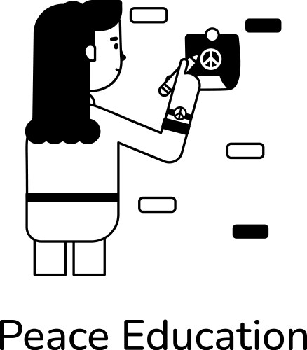Peace education Royalty Free Vector Image - VectorStock