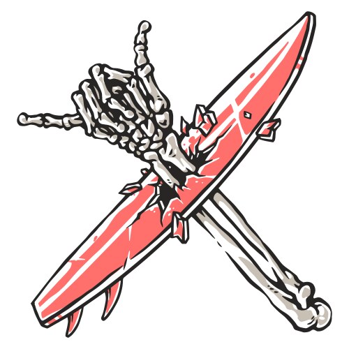 Skeleton Shaka Sign Royalty Free Vector Image - VectorStock