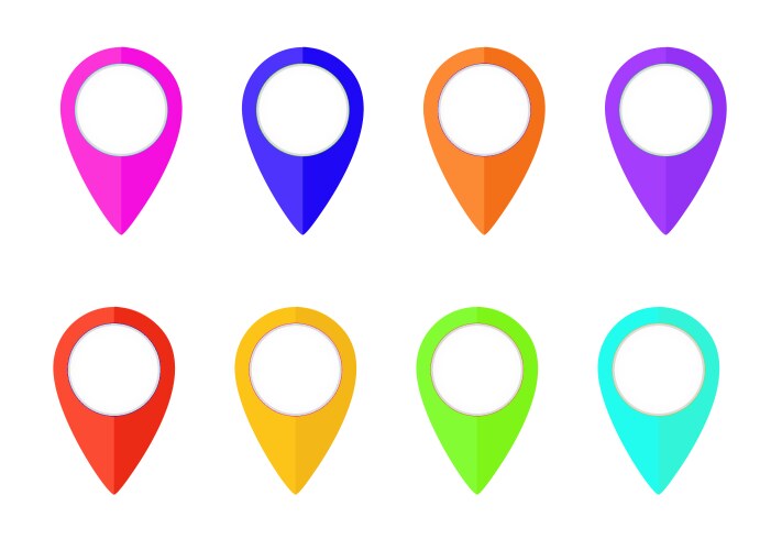 Map pin flat design style modern icon pointer Vector Image
