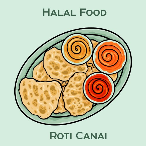 Roti Canai Vector Images (15)
