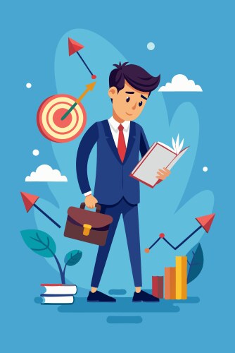 Business growth learning from failures Royalty Free Vector