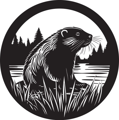 Royal beaver heraldry majesty mark Royalty Free Vector Image