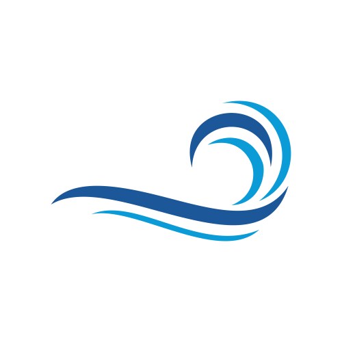 Water wave symbol isolated icon Royalty Free Vector Image