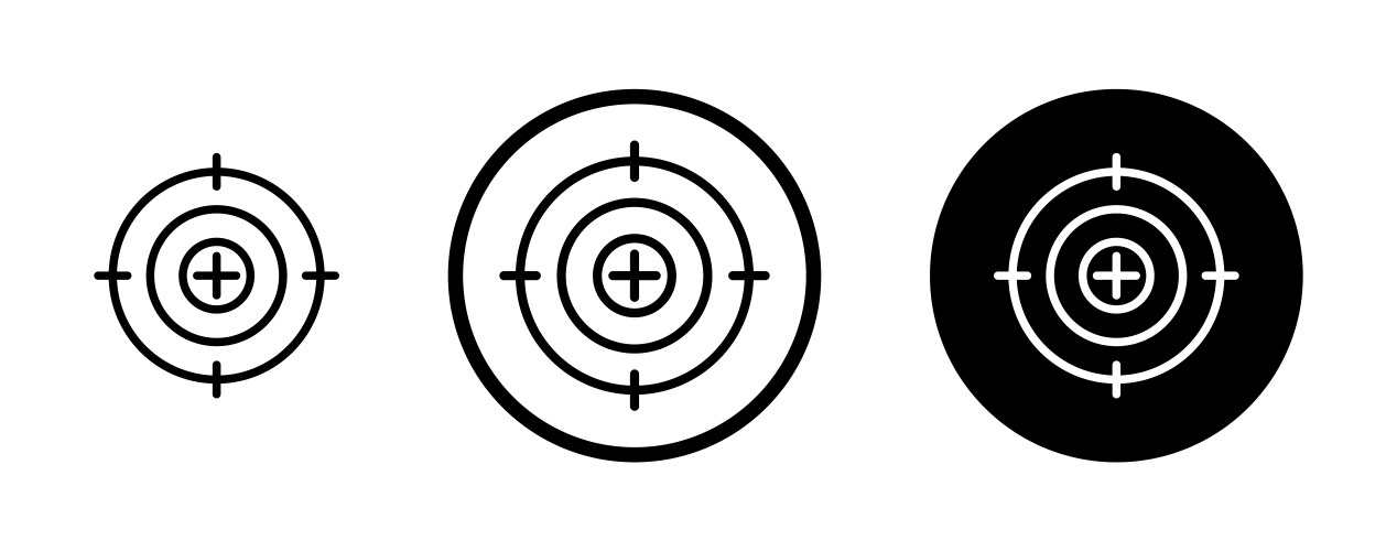 Bullseye pointer icon Royalty Free Vector Image