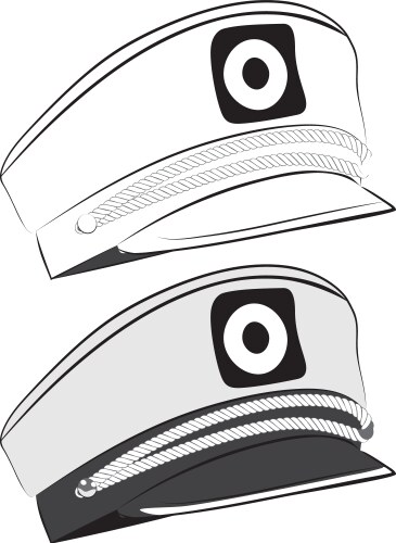 Nautical captain woman with sailing ship Vector Image
