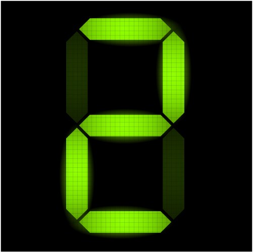 Digital number eight Royalty Free Vector Image