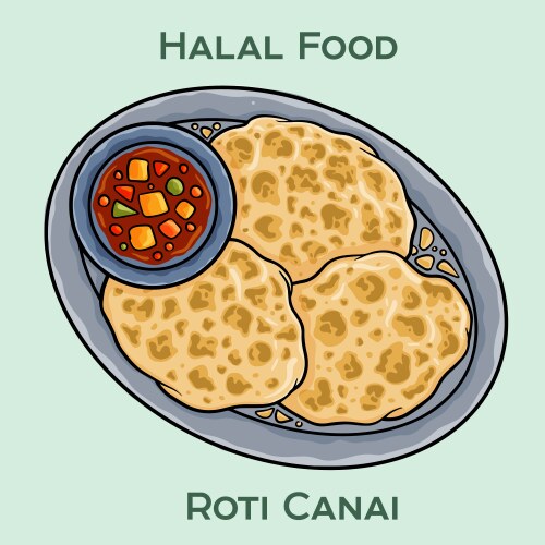 Roti Canai Vector Images (15)