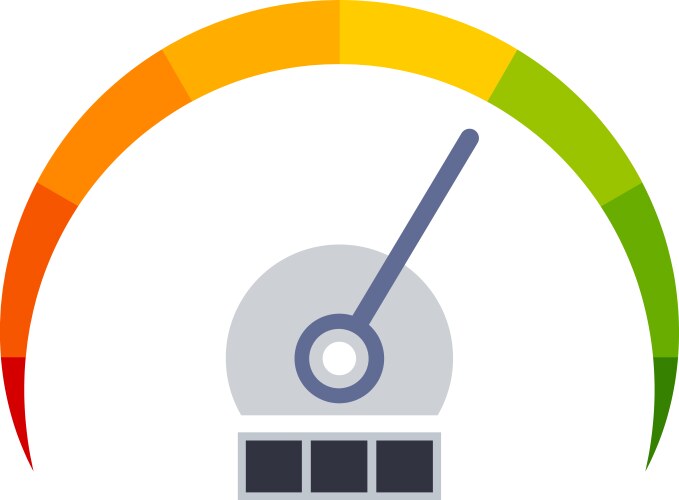 Performance indicator colorful score test control Vector Image