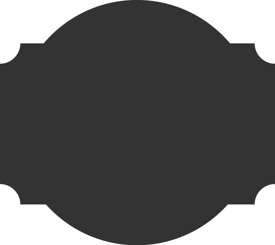 Black shape blank retro label decorative badge Vector Image