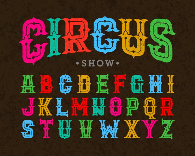 Circus Font Vintage Vector Images (over 1,800)