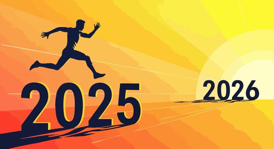 Transitioning from 2025 to 2026 - a visual – Royalty-Free Vector ...