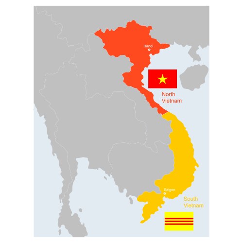 Vietnam cartoon map with destinations elements Vector Image