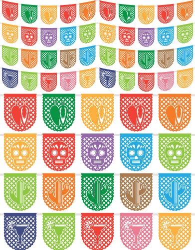 Paper bunting alphabet Royalty Free Vector Image