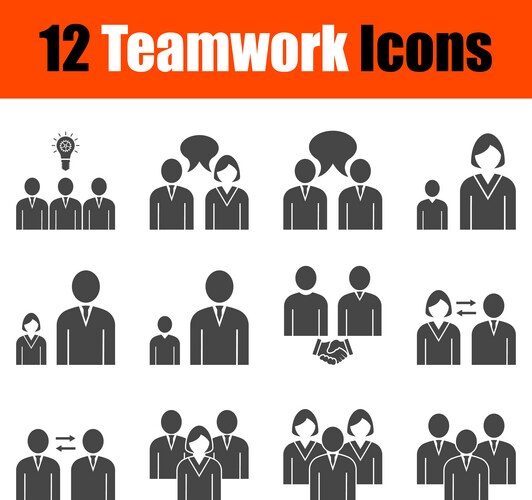 Project team icon isolated from Royalty Free Vector Image
