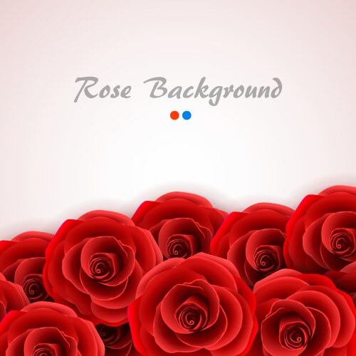Red roses watercolor background template Vector Image