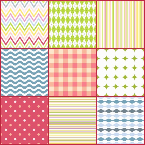 Set of 4 seamless patterns Royalty Free Vector Image