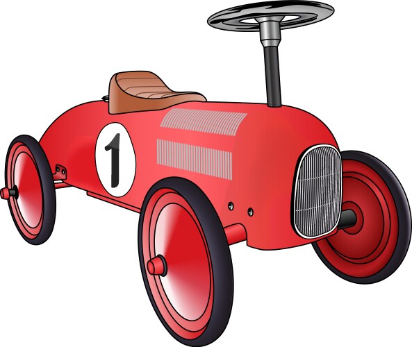 Cartoon toy wind up car Royalty Free Vector Image