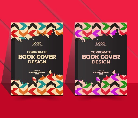 Corporate book cover template Royalty Free Vector Image
