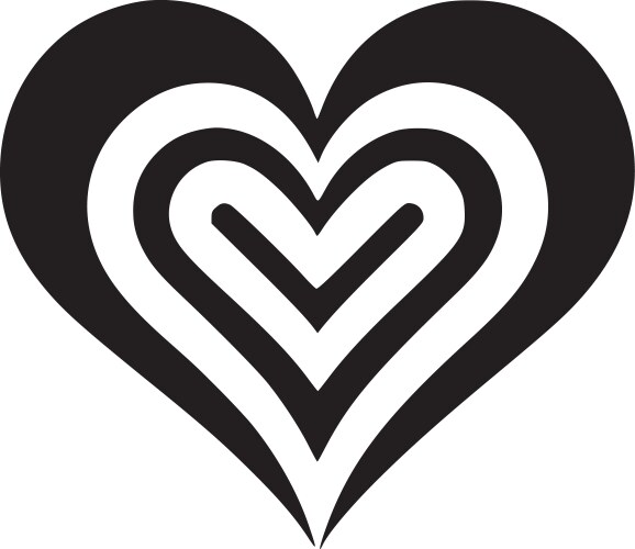 Heart - minimalist and simple silhouette Vector Image