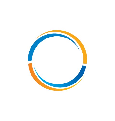 Colorful circle logo template abstract Royalty Free Vector